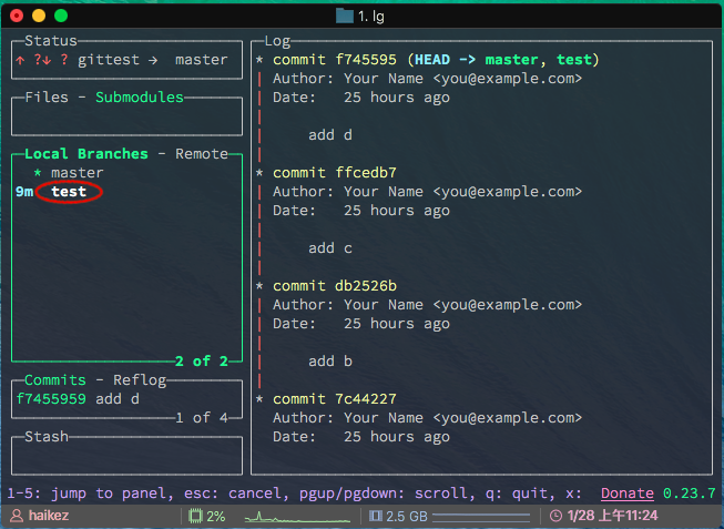 Lazygit基操 | 倪矗的BLOG